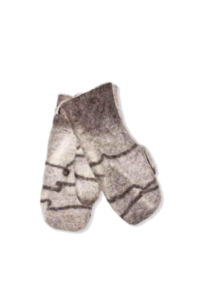 Seine River Shepherd's Wool Felt Mitts - Custom Woolen Mills